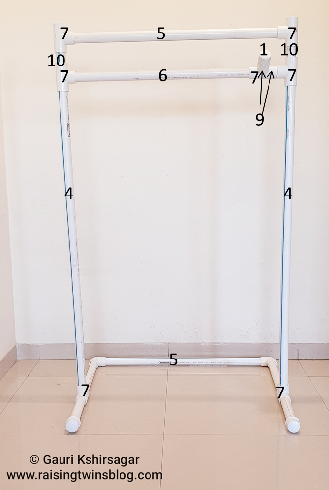 DIY activity 23: Kid’s Dress-up/Costume Rack made out of PVC pipes ...